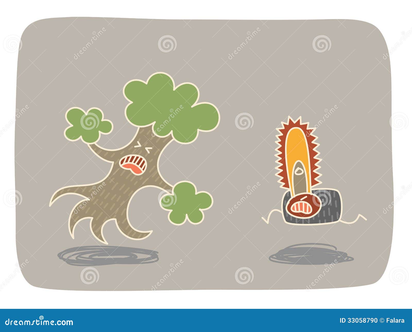 Tree running stock vector. Illustration of protection - 33058790