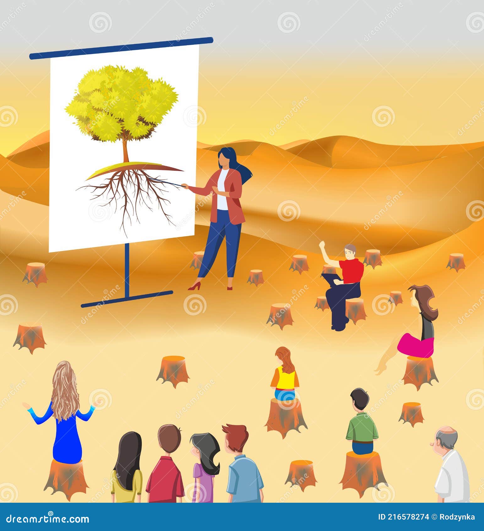 Tree science, stock illustration. Illustration of environmental - 216578274