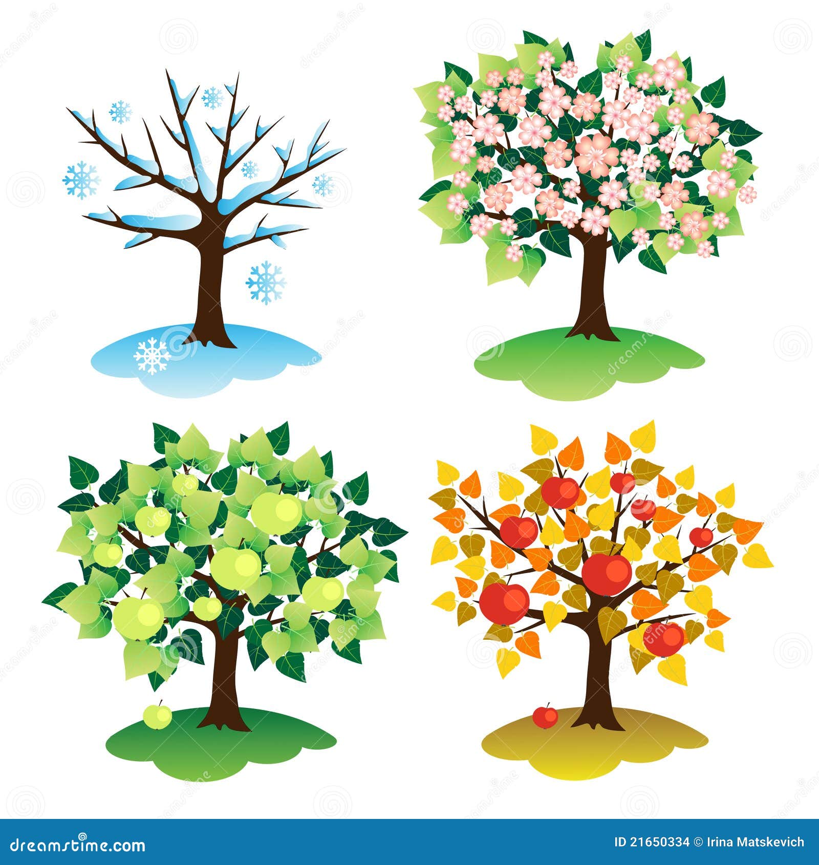 Tree-season Vector Illustration | CartoonDealer.com #21650334