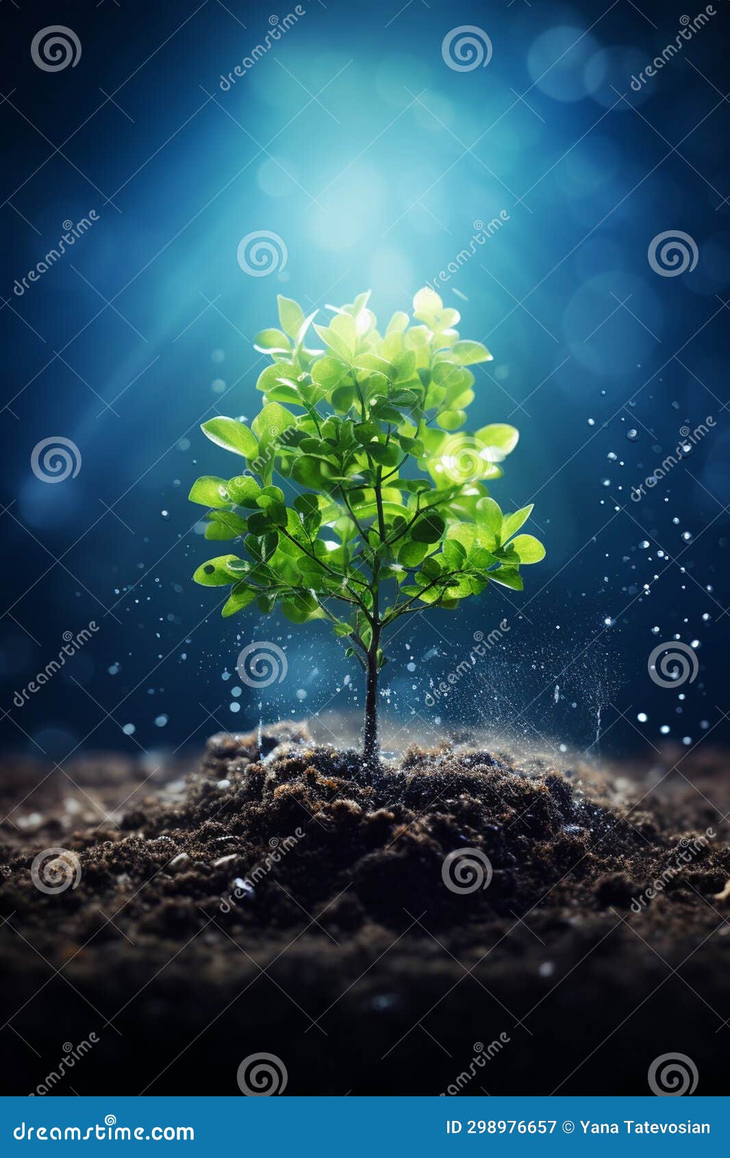 Tree Seedling in the Soil. Generative AI, Stock Image - Image of ...