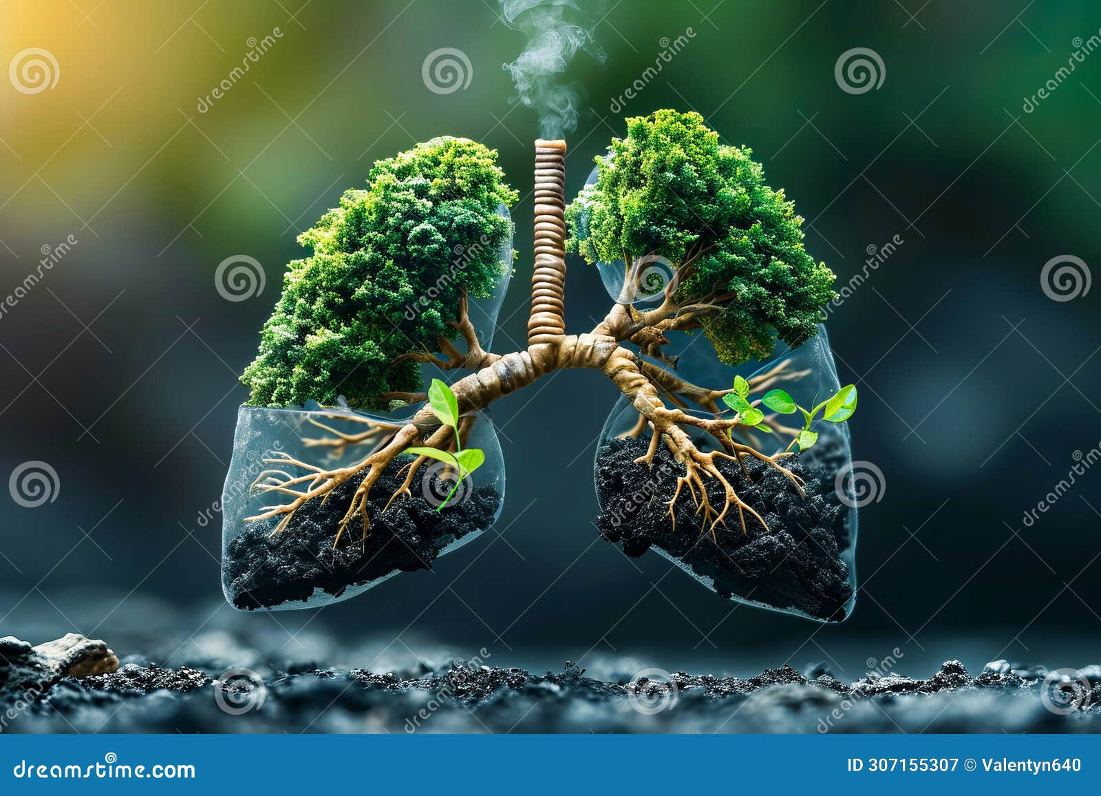 Tree is Seen Inside Glass Model of Lung Showcasing the Tracheal Tree ...