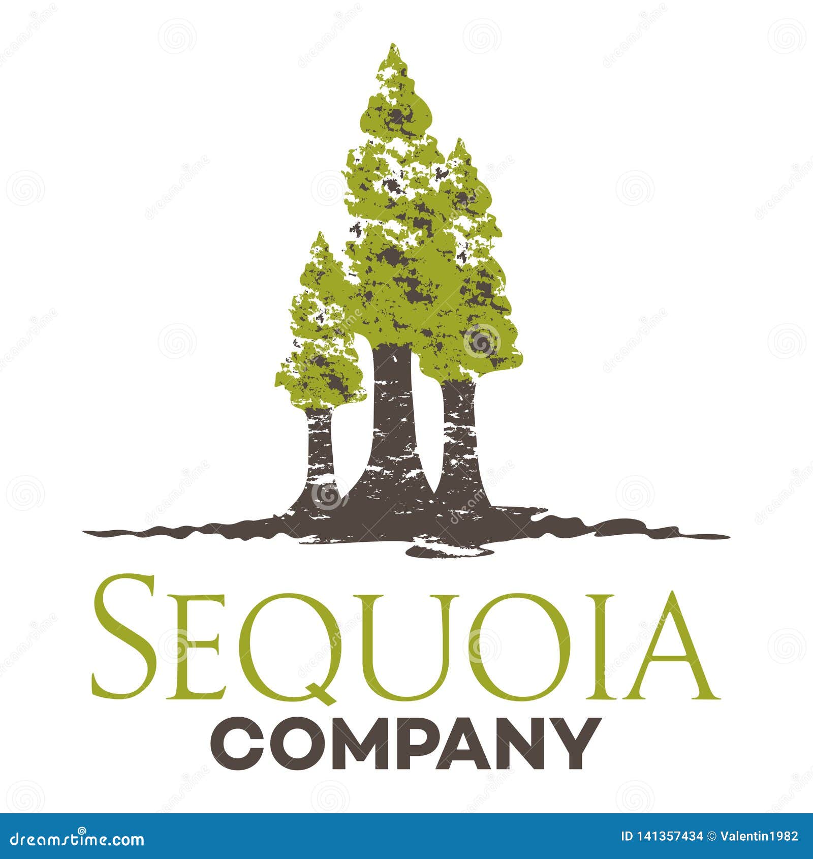 Tree Sequoia Logo. Vector Illustration. Stock Illustration ...