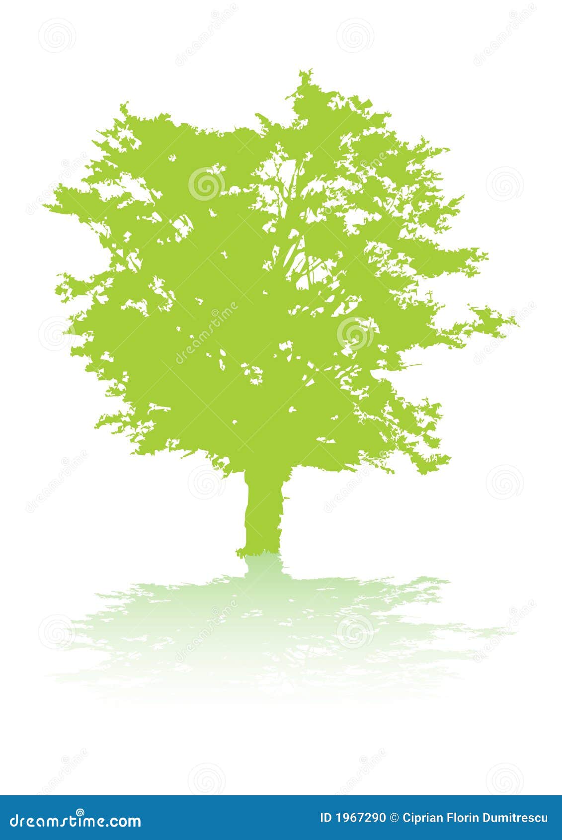 Tree with shadow stock vector. Illustration of planet - 1967290