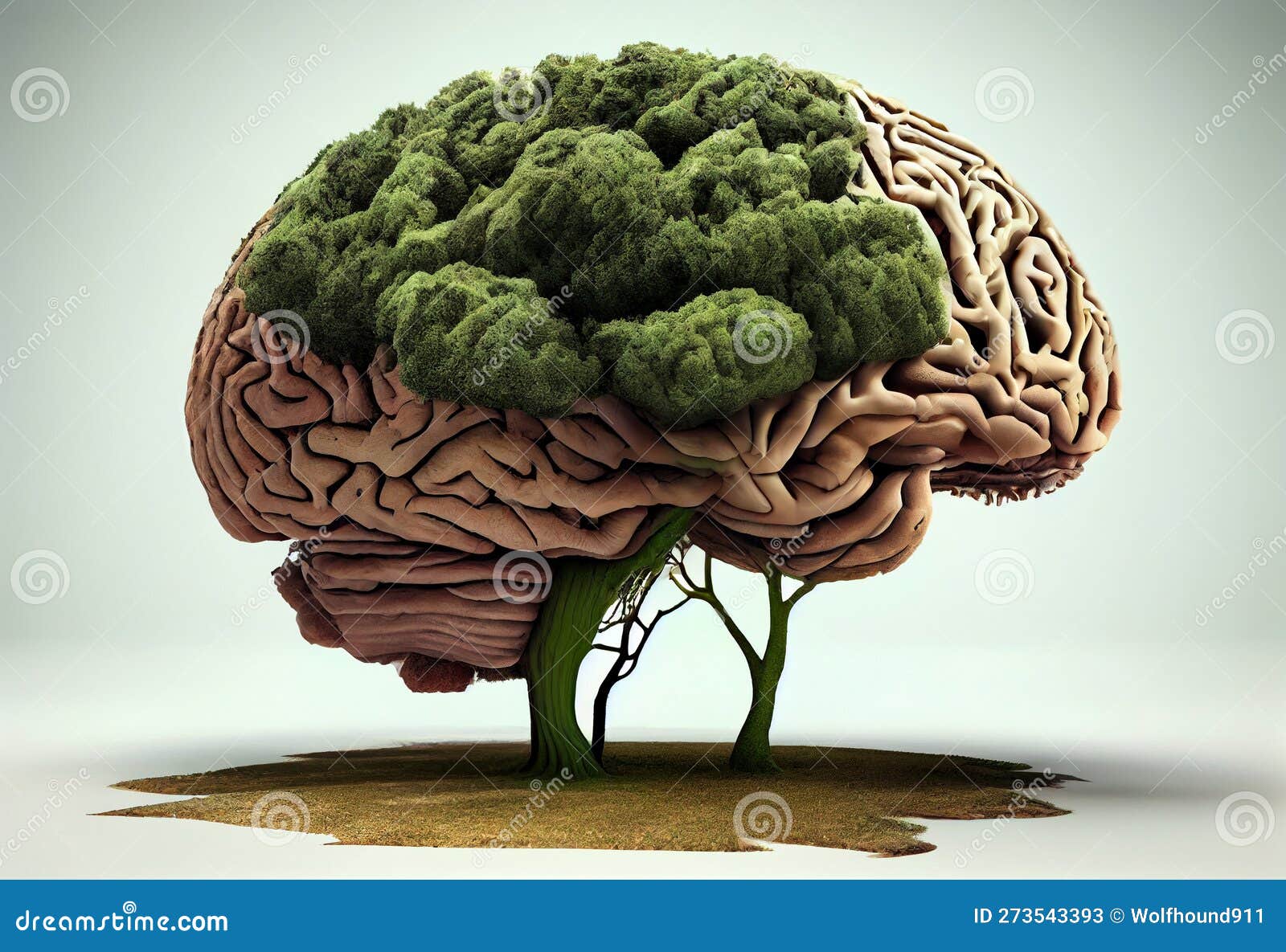 Tree in the Shape of Brain Thinks and Childrens To Environmental ...
