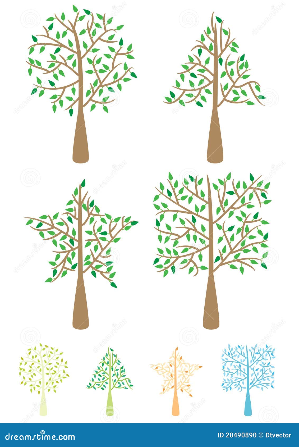 Tree Shape_eps stock vector. Illustration of collection - 20490890