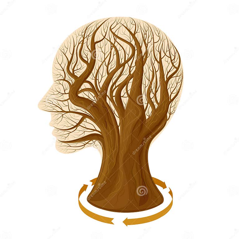 Tree head stock vector. Illustration of neurological - 30121599