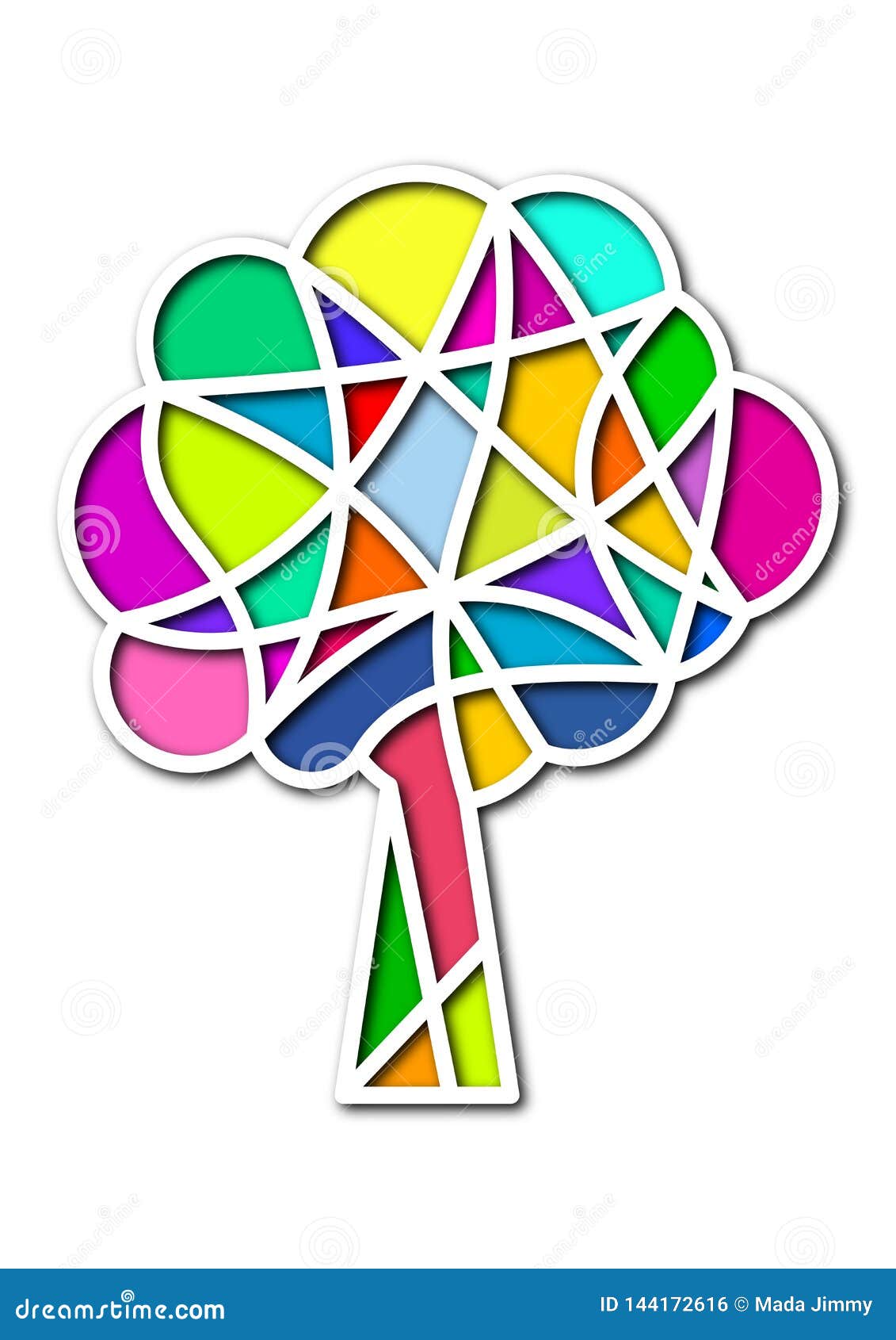 Tree Shape Random Color stock vector. Illustration of texture - 144172616