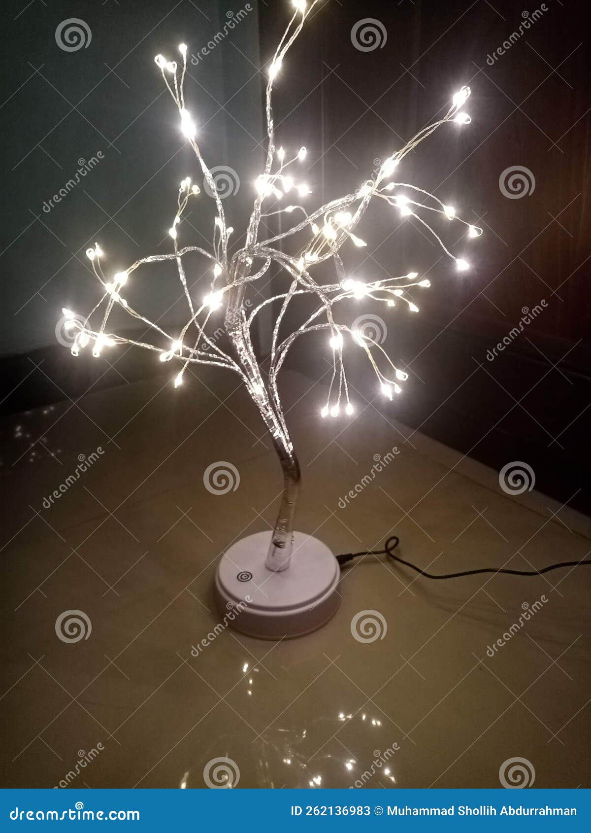 Tree Shaped Beautiful Led Lamp with Bright Light Stock Image - Image of ...