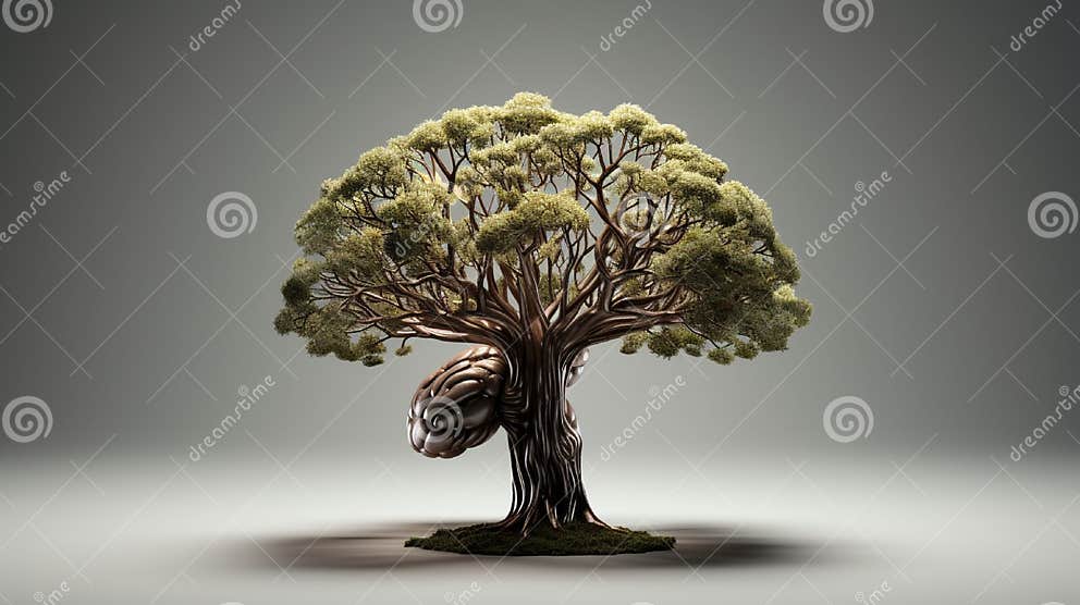 Tree Shaped Like a Brain, Representing Emotional Intelligence Stock ...