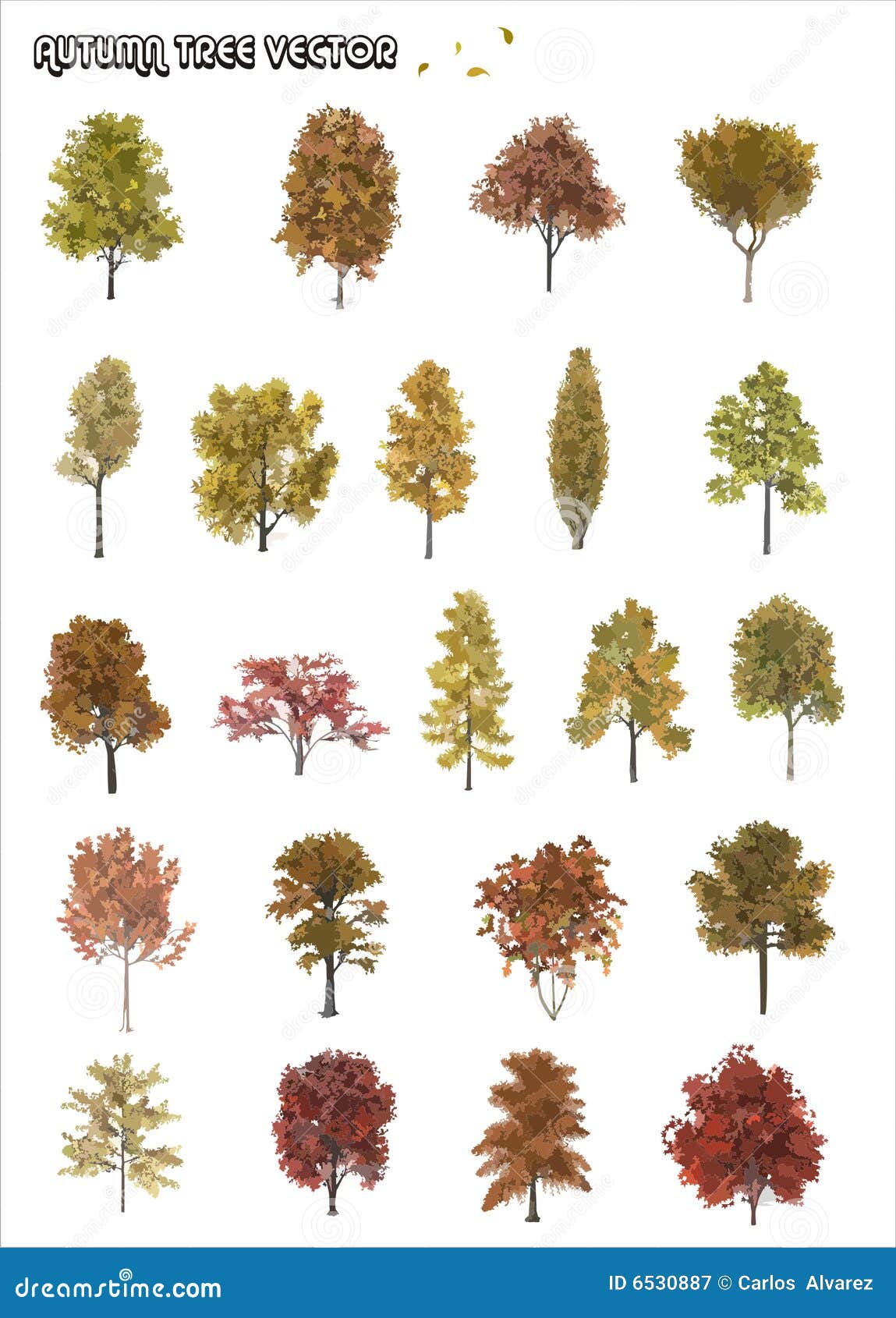 Tree shapes stock illustration. Illustration of composition - 6530887