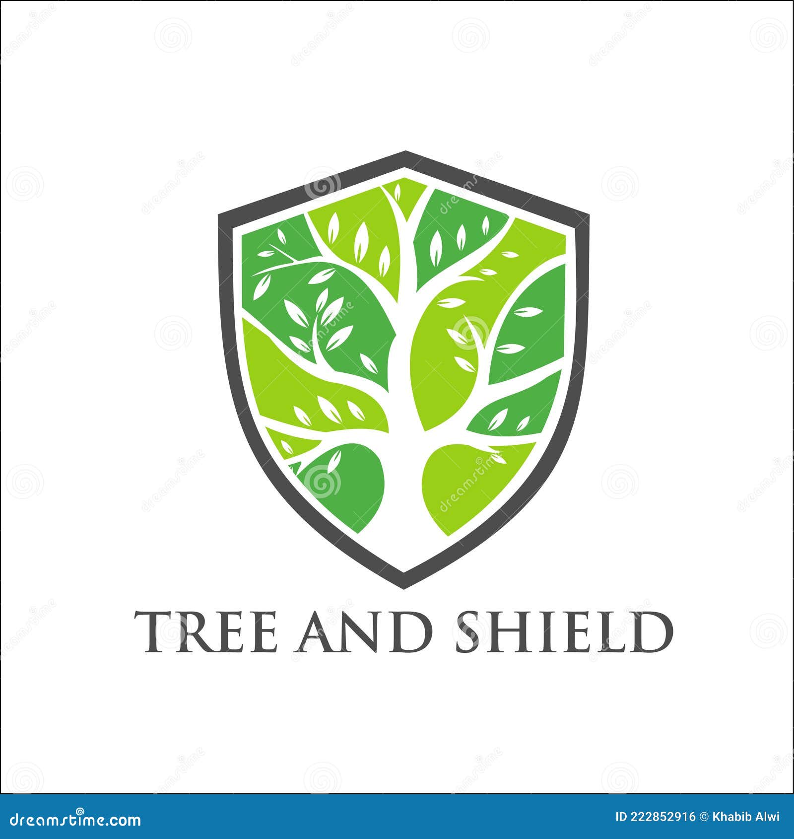 Tree and Shield / Exclusive Logo Stock Vector - Illustration of ...
