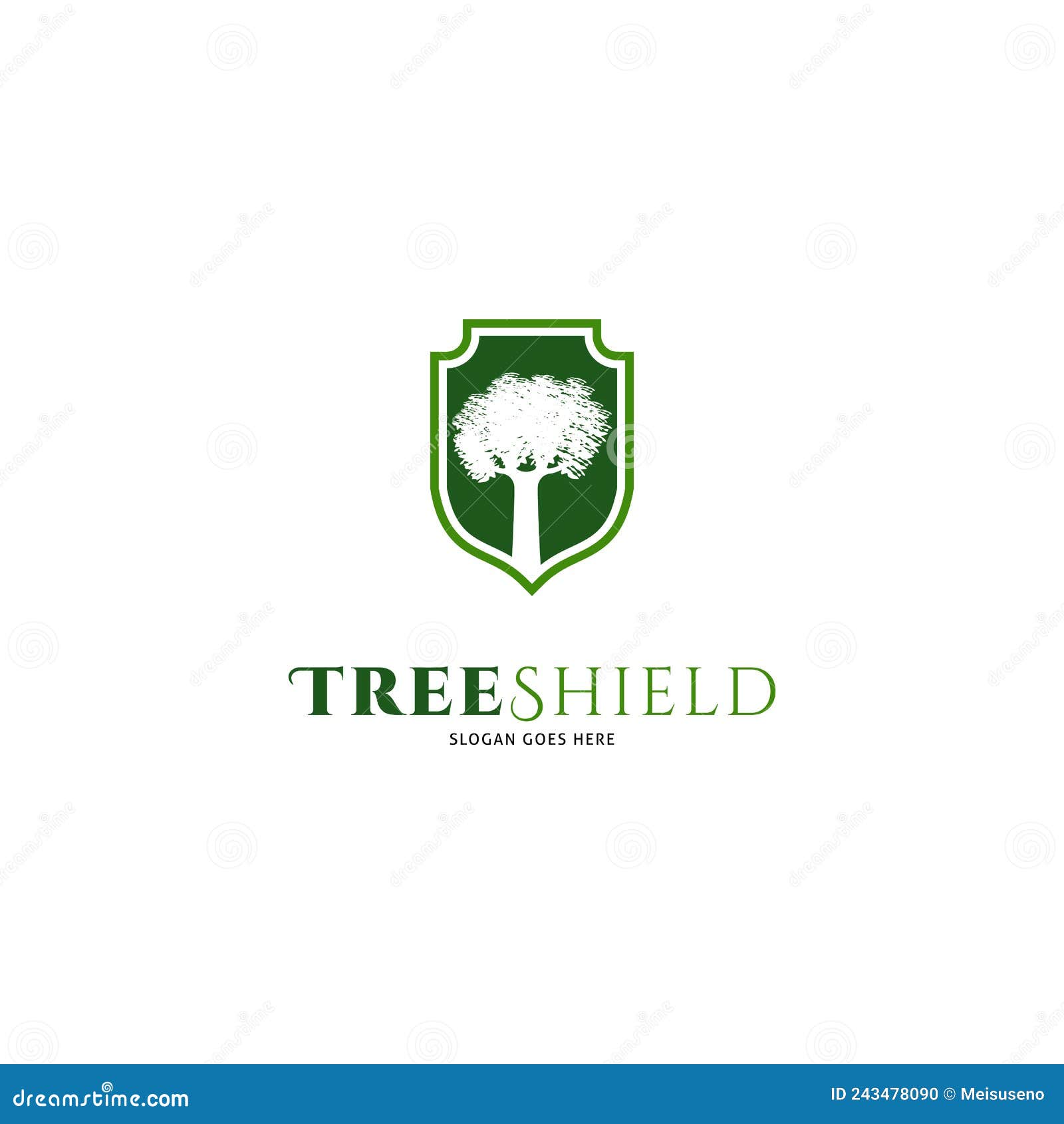 Tree Shield Icon Vector Logo Template Illustration Design Stock Vector ...