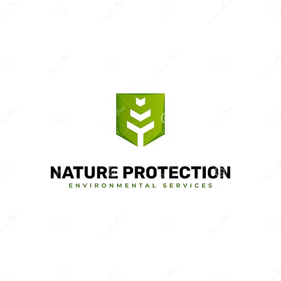 Tree Shield Logo Vector Icon Stock Vector - Illustration of modern ...