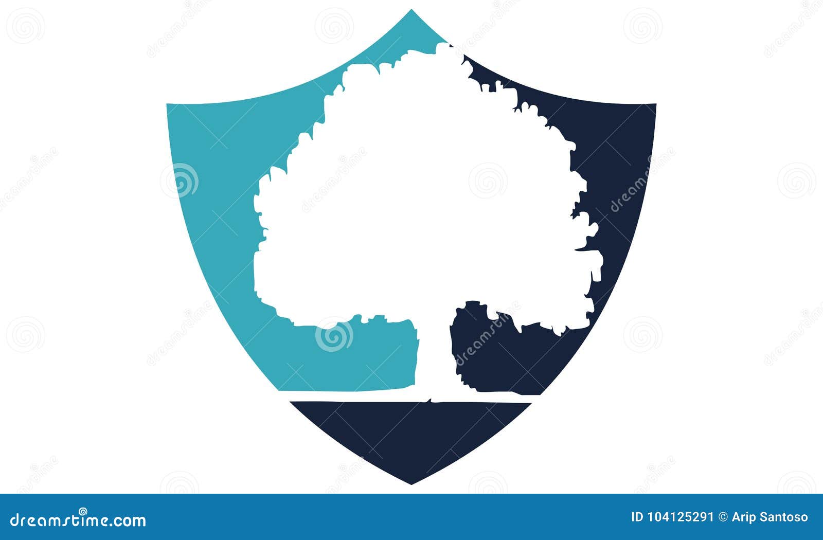 Tree Shield Template stock vector. Illustration of leaf - 104125291