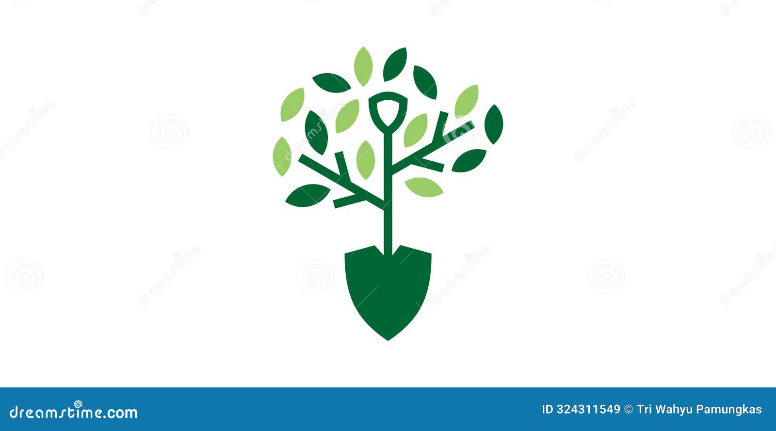Tree and Shovel Logo Design, Garden Stock Vector - Illustration of ...