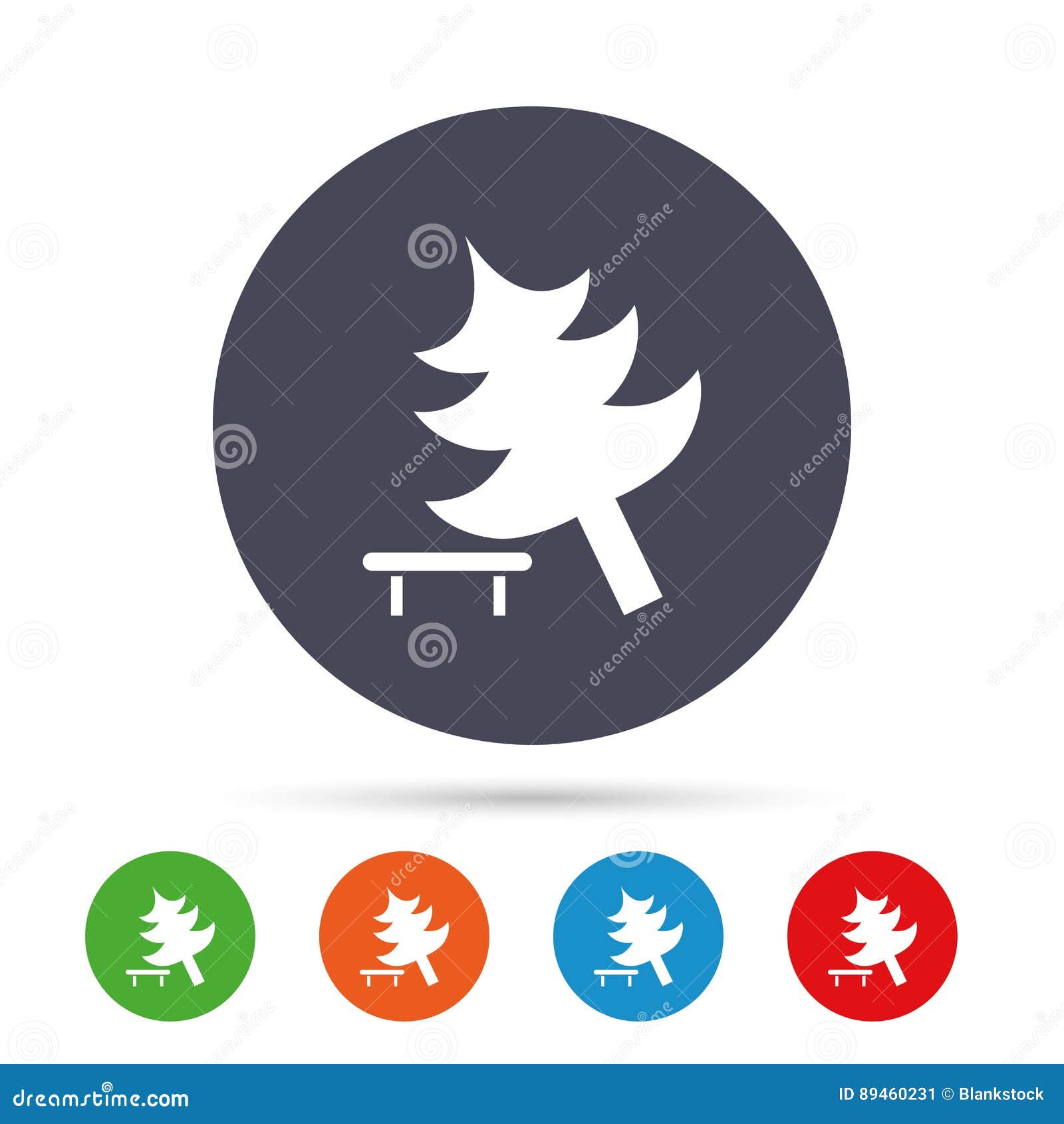 Tree Sign Icon. Break Down Tree Symbol. Stock Vector - Illustration of ...