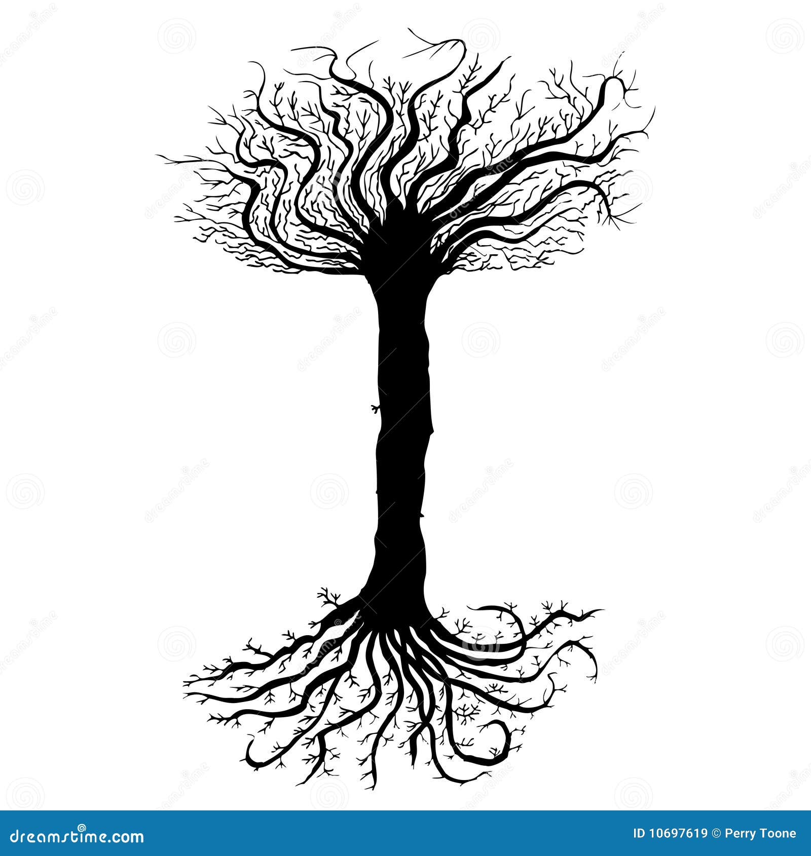 Tree Silhouette stock vector. Illustration of environment - 10697619