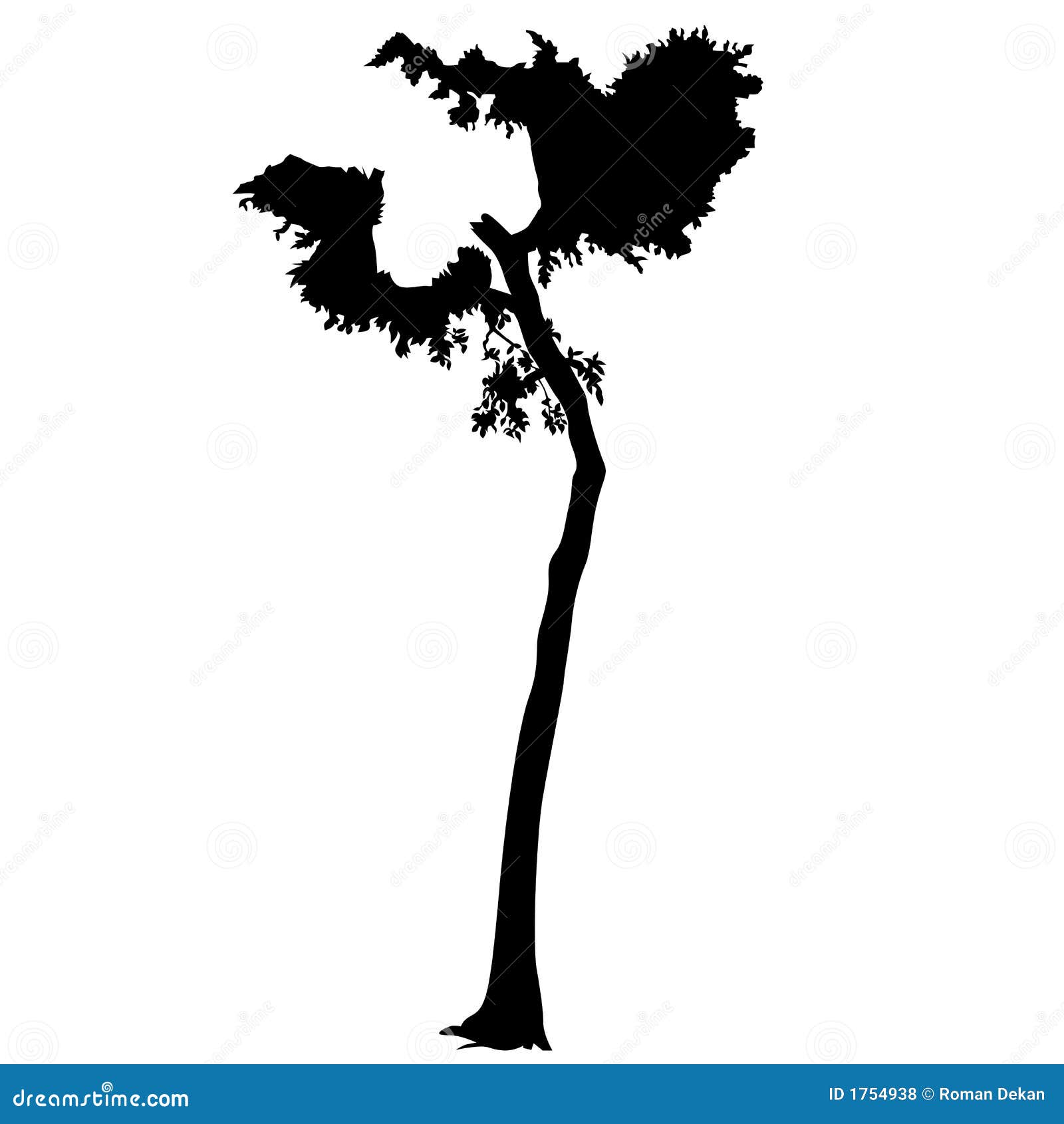 Tree Silhouette 11 stock vector. Illustration of drawing - 1754938