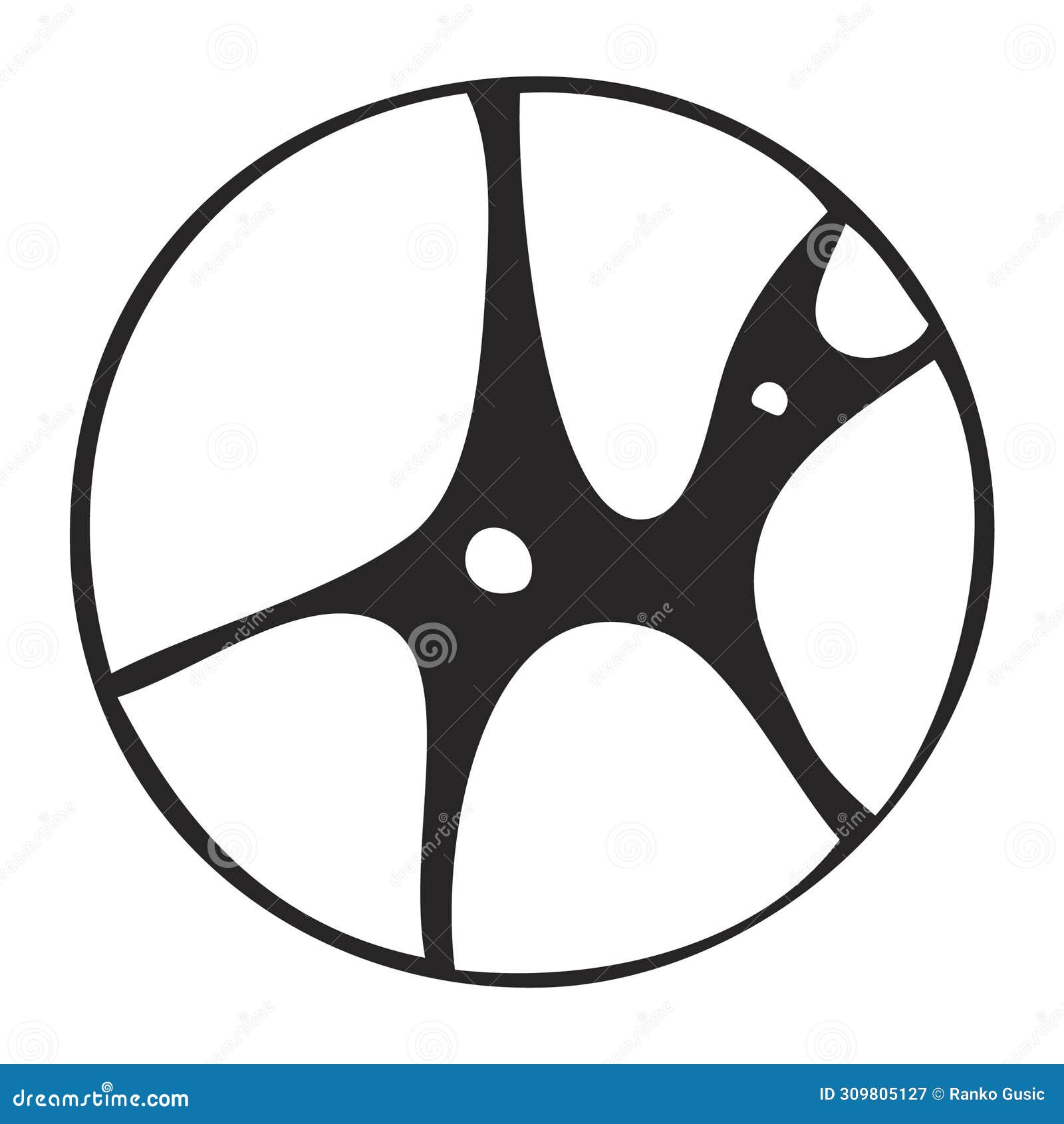 Architectural Symbol of Tree. Curve Vector As Mark of the Trench Stock ...