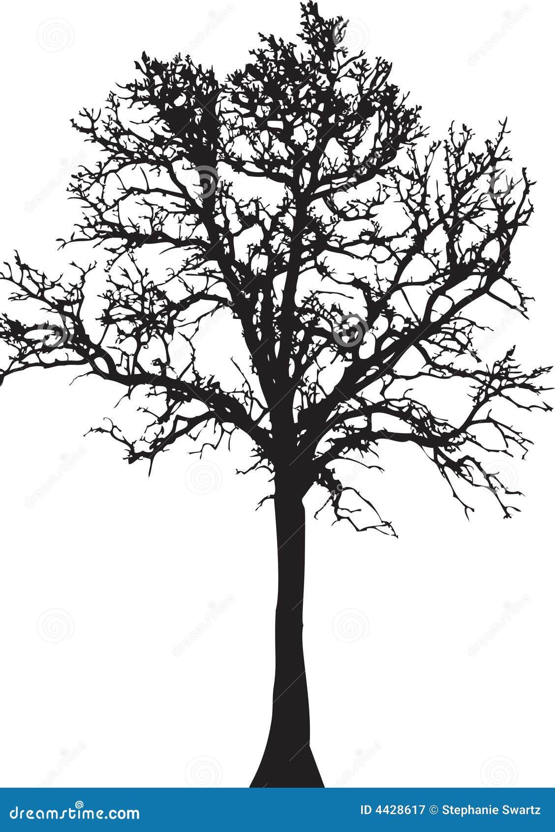 Leafy Tree Silhouette Landscape Stock Illustrations – 811 Leafy Tree ...