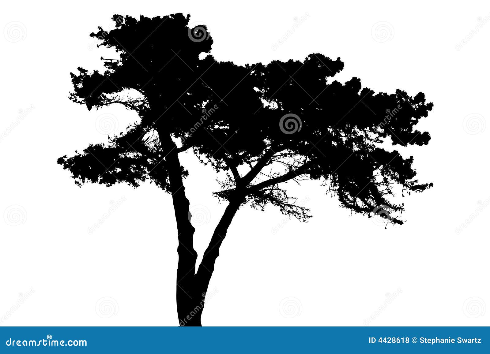 Tree silhouette stock illustration. Illustration of alone - 4428618