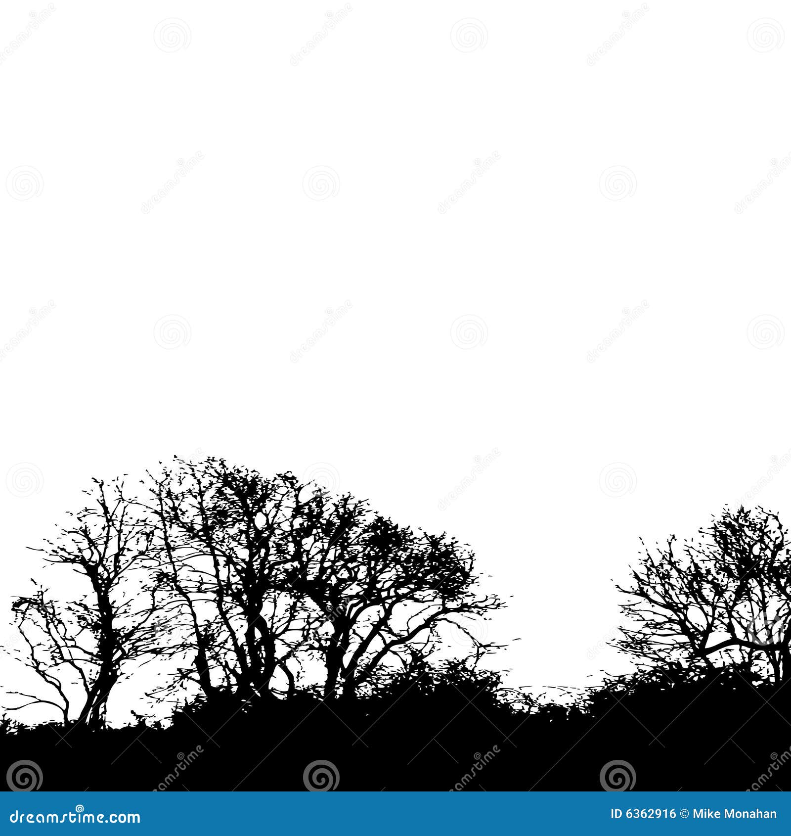 Tree Silhouette Background Vector Illustration | CartoonDealer.com #6362916