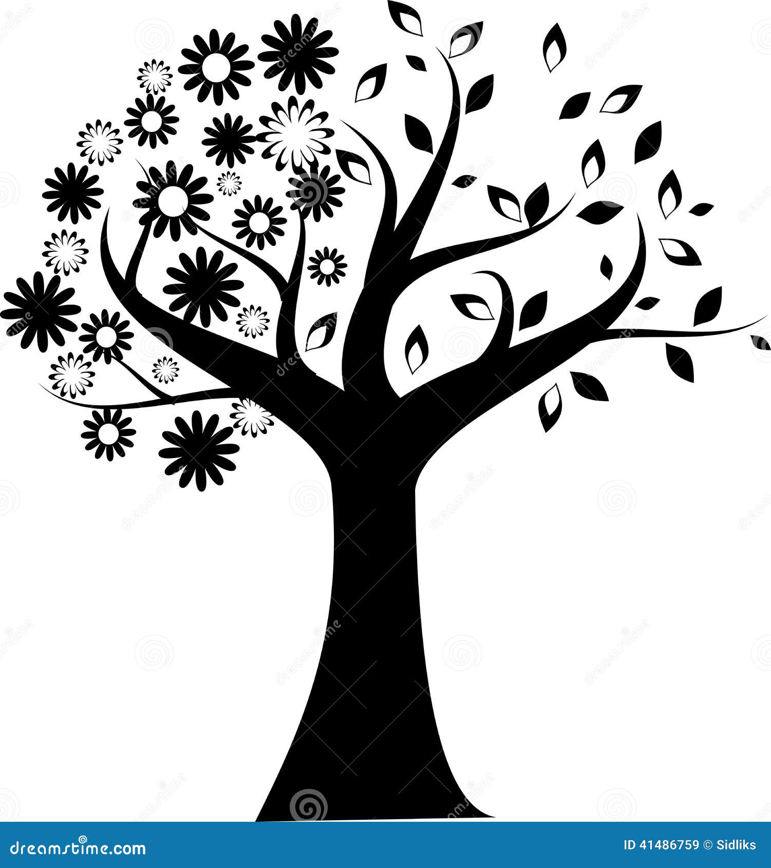 Tree stock illustration. Illustration of floral, unusual - 41486759