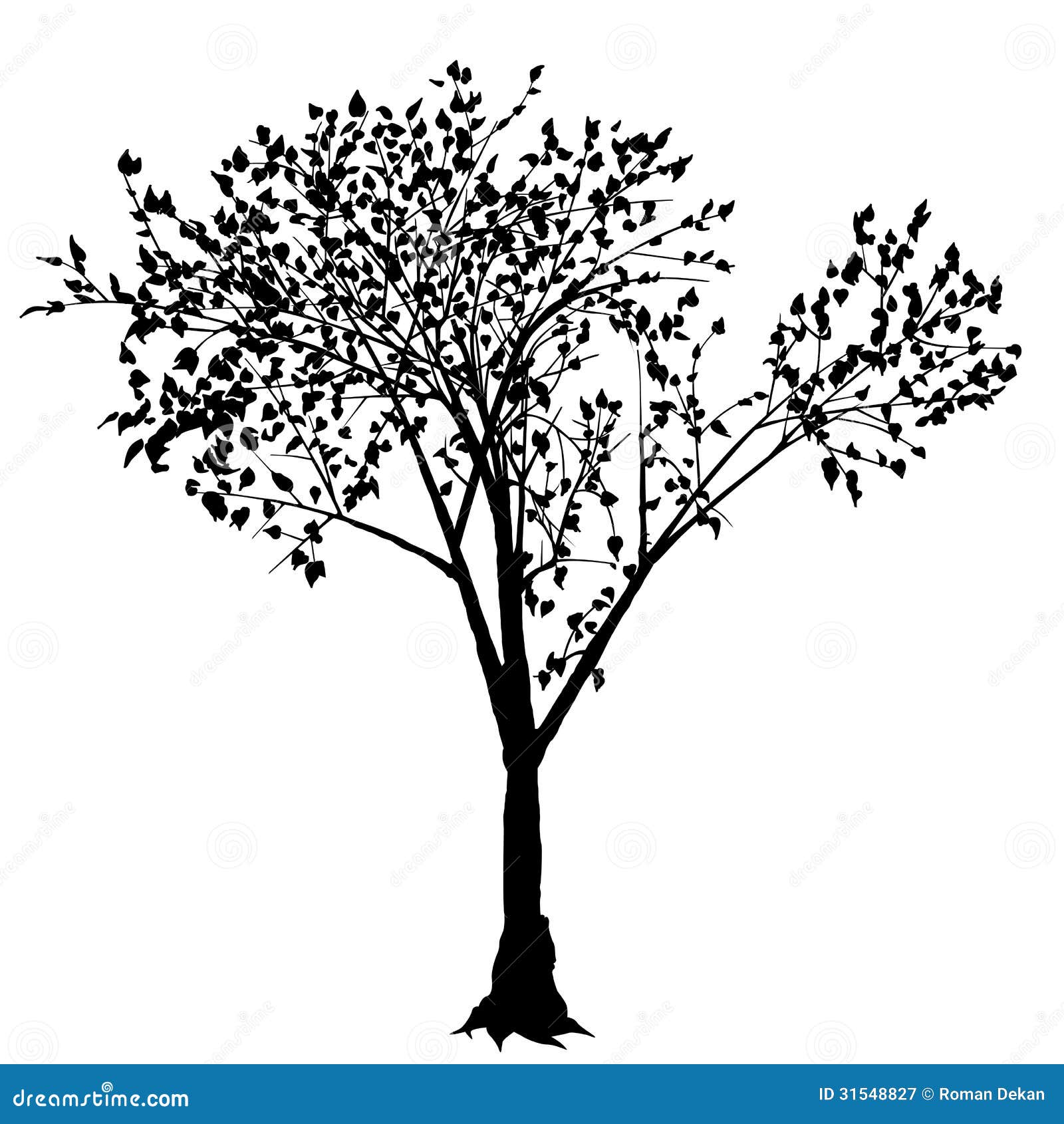 Tree Silhouette stock vector. Illustration of nature - 31548827