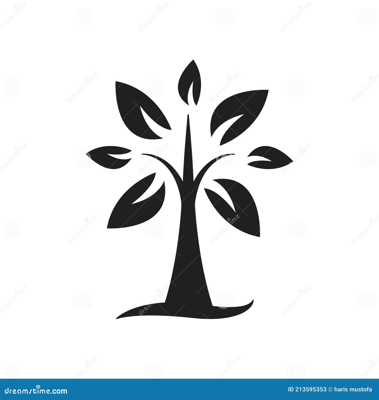 Tree Silhouette Icon Design Template Vector Isolated Stock Illustration ...