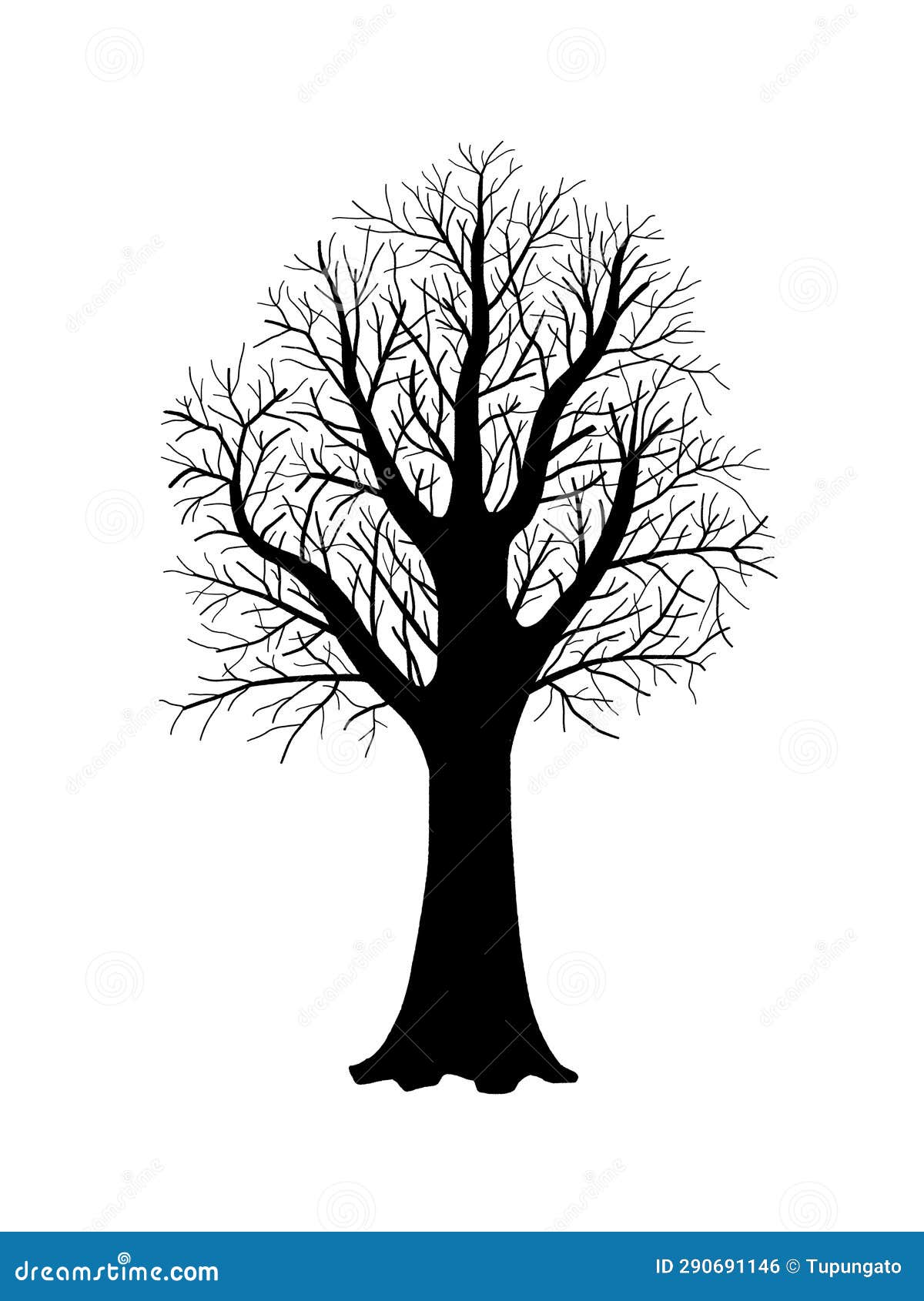 Tree Silhouette Isolated Vector Stock Vector - Illustration of vector ...