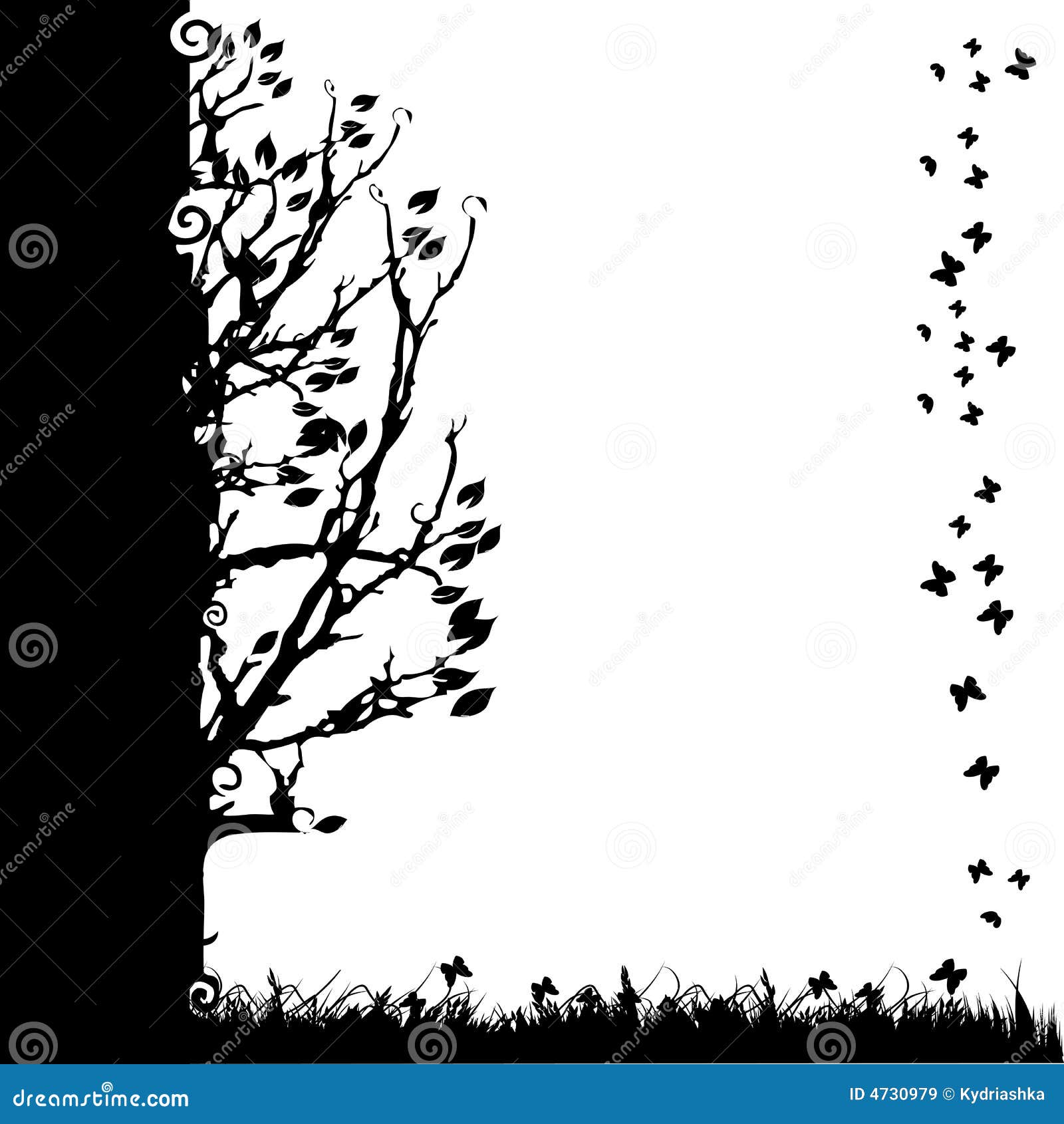 Old Tree Frame Silhouette Stock Illustrations – 3,077 Old Tree Frame ...