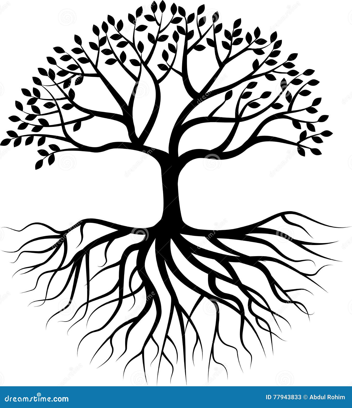 Tree silhouette with root stock vector. Illustration of design - 77943833 Tree silhouette with root stock vector. Illustration of design - 77943833