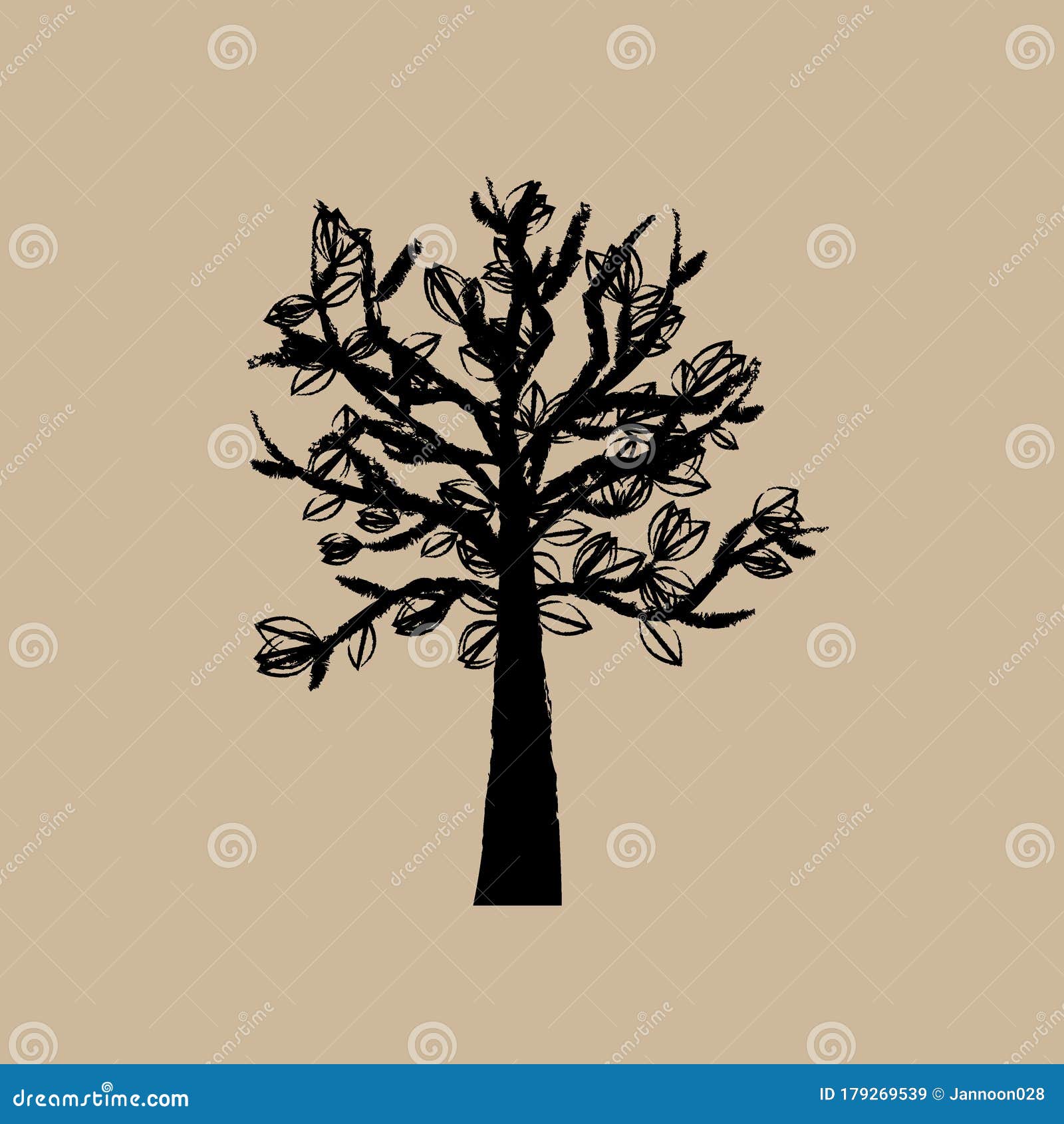 Tree Silhouettes. Abstract Tree Stock Vector - Illustration of ...