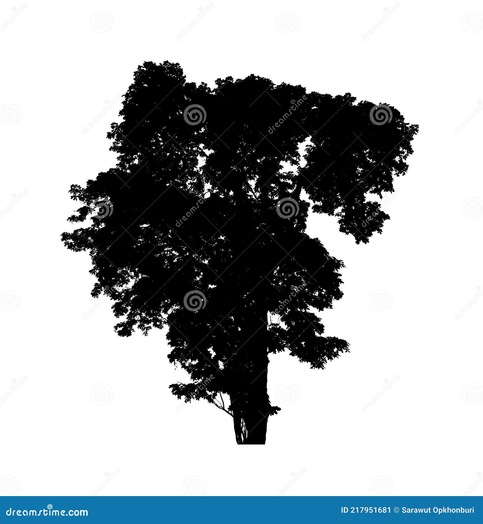 Tree Silhouettes Isolated on a White Background Stock Illustration ...