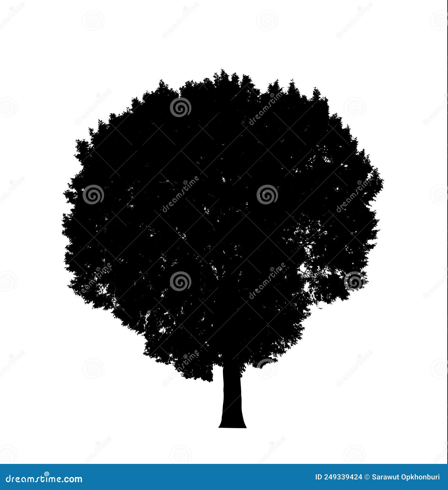 Tree Silhouettes Isolated on White Background . Stock Illustration ...