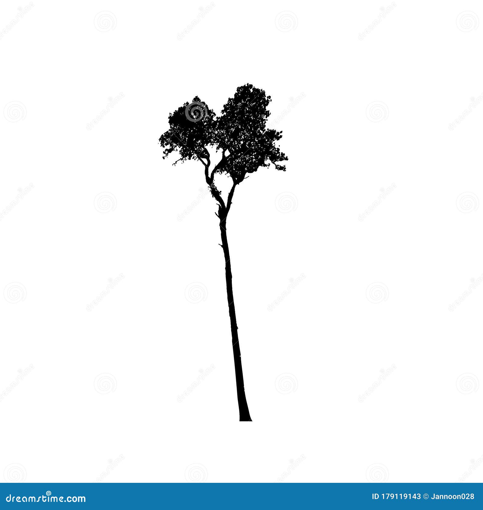 Tree Silhouettes on White Background. Vector Illustration Stock Vector ...