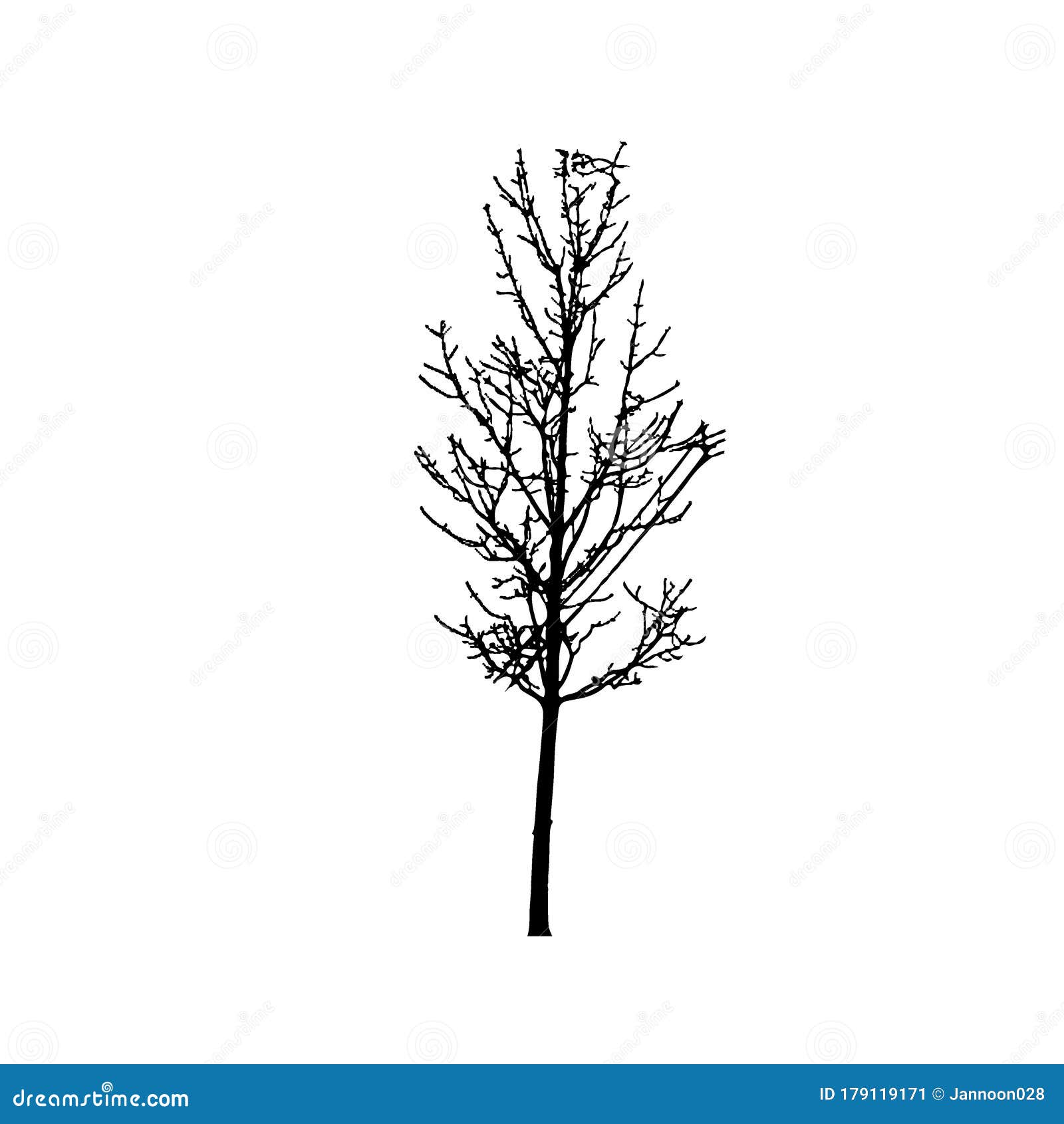 Tree Silhouettes on White Background. Vector Illustration Stock Vector ...