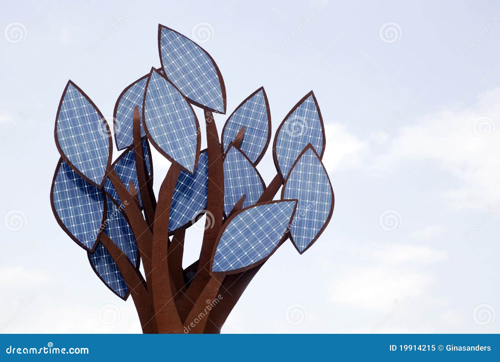 A Tree of Solar Energy Cells Stock Image - Image of environmentally ...