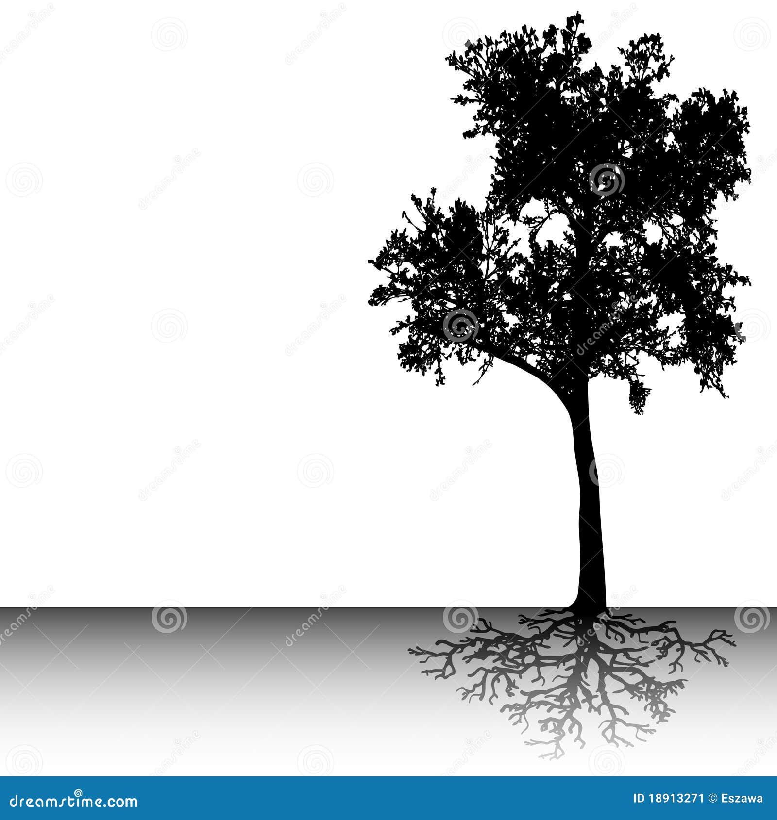 Tree With A Space For A Text Stock Vector - Illustration of nature ...