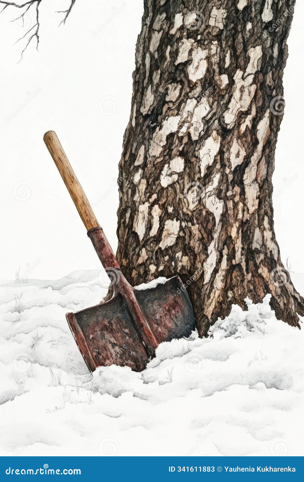 Tree Spade Operations in Action Stock Illustration - Illustration of ...