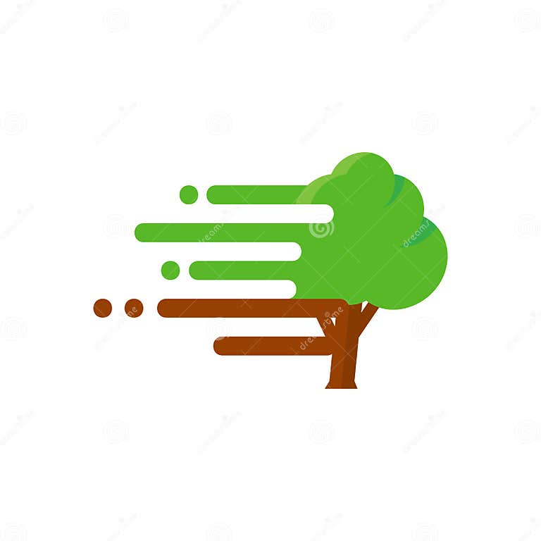 Tree Speed Logo Icon Design Stock Vector - Illustration of branding ...