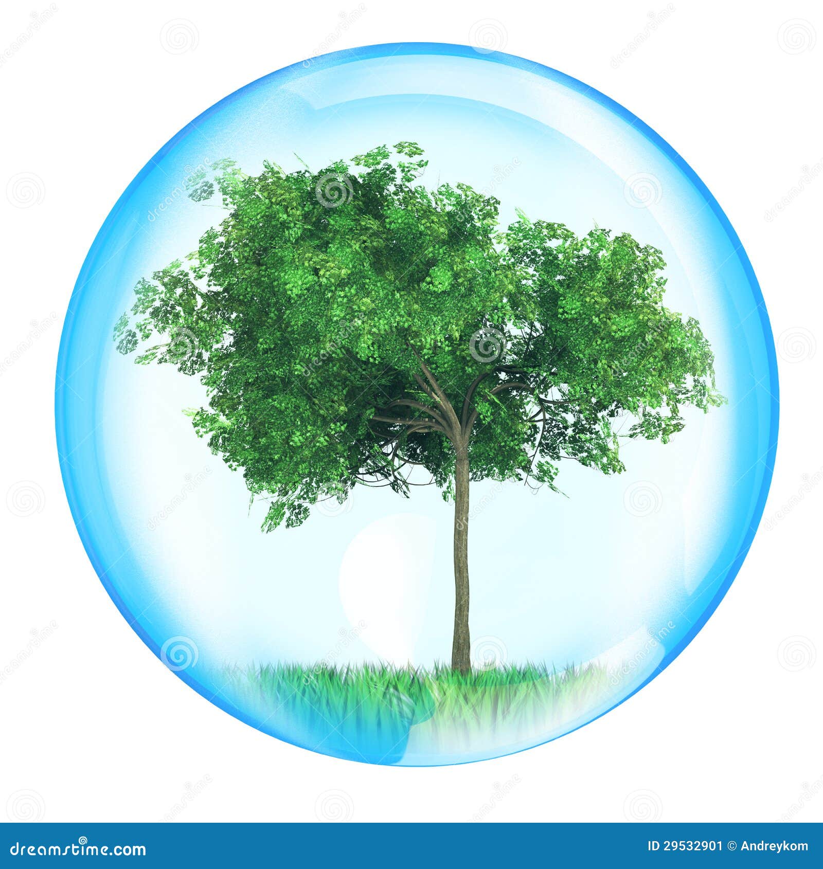Tree in sphere stock illustration. Illustration of isolated - 29532901