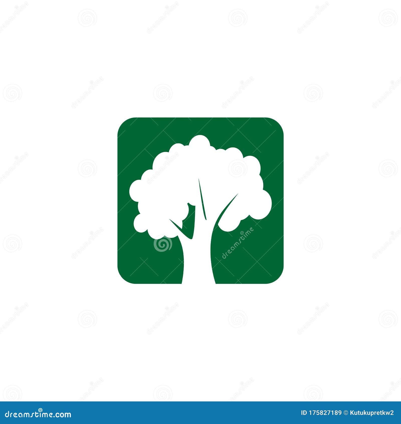 Tree in Square Vector Illustration Design. Vector EPS 10 Stock Vector ...