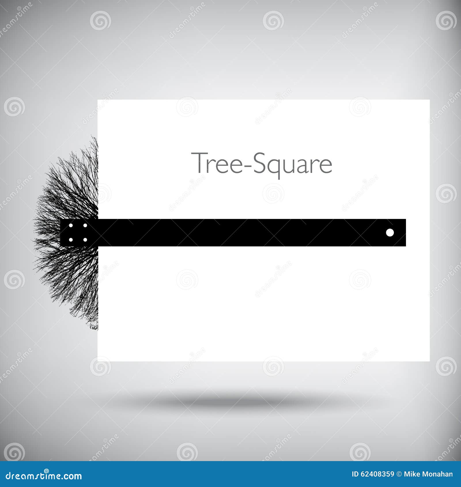 Tree Square Whimsical Illustration Stock Vector - Illustration of ...