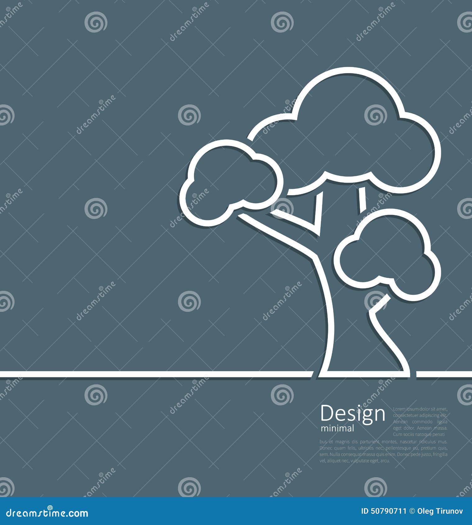 Tree Standing Alone Symbol, Design Webpage, Logo Template Stock Vector ...