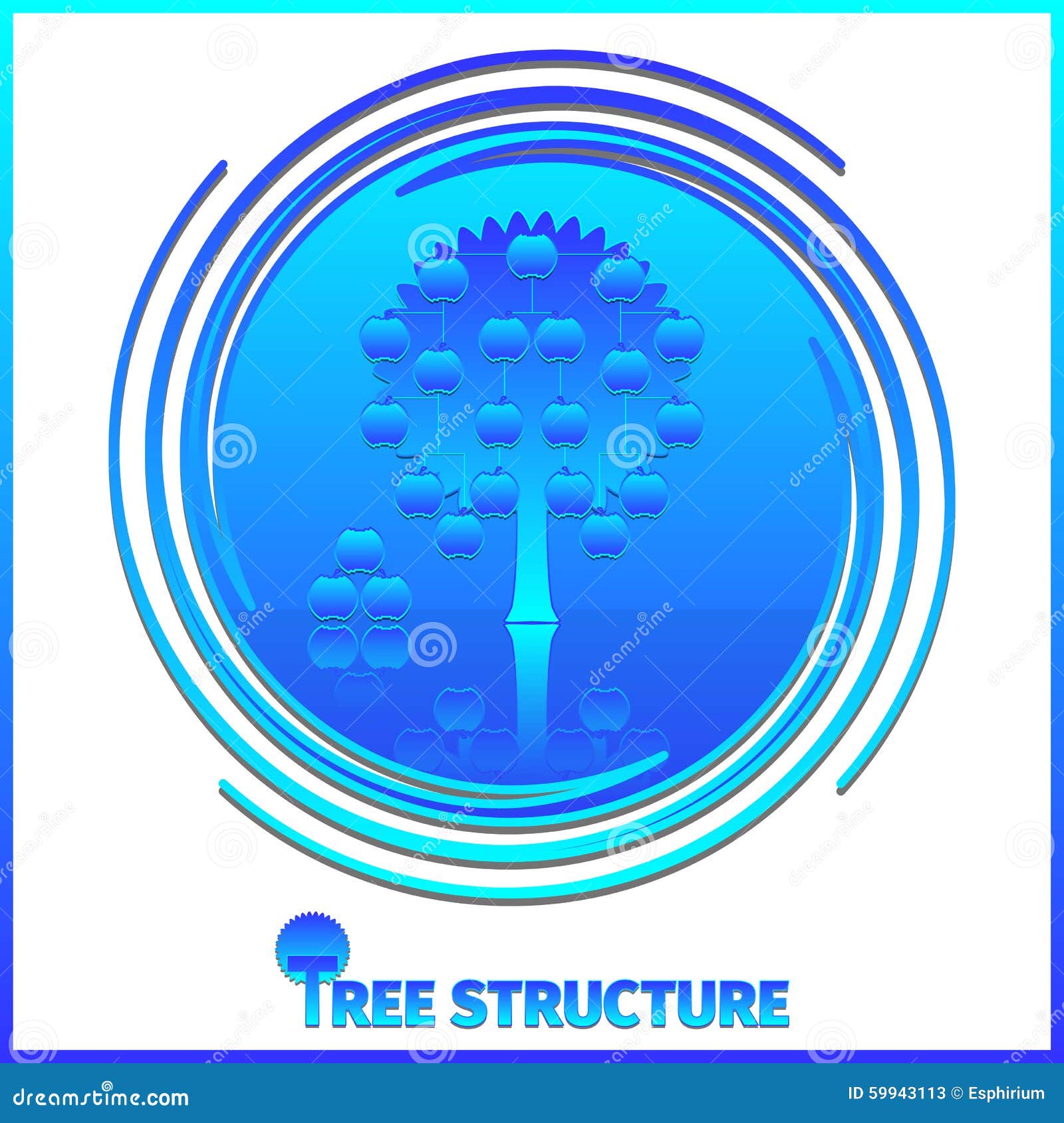 Tree Structure Corporate Hierarchy Stock Vector - Illustration of ...