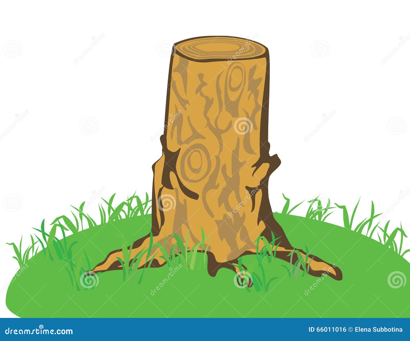 A tree stub stock vector. Illustration of wood, forest - 66011016
