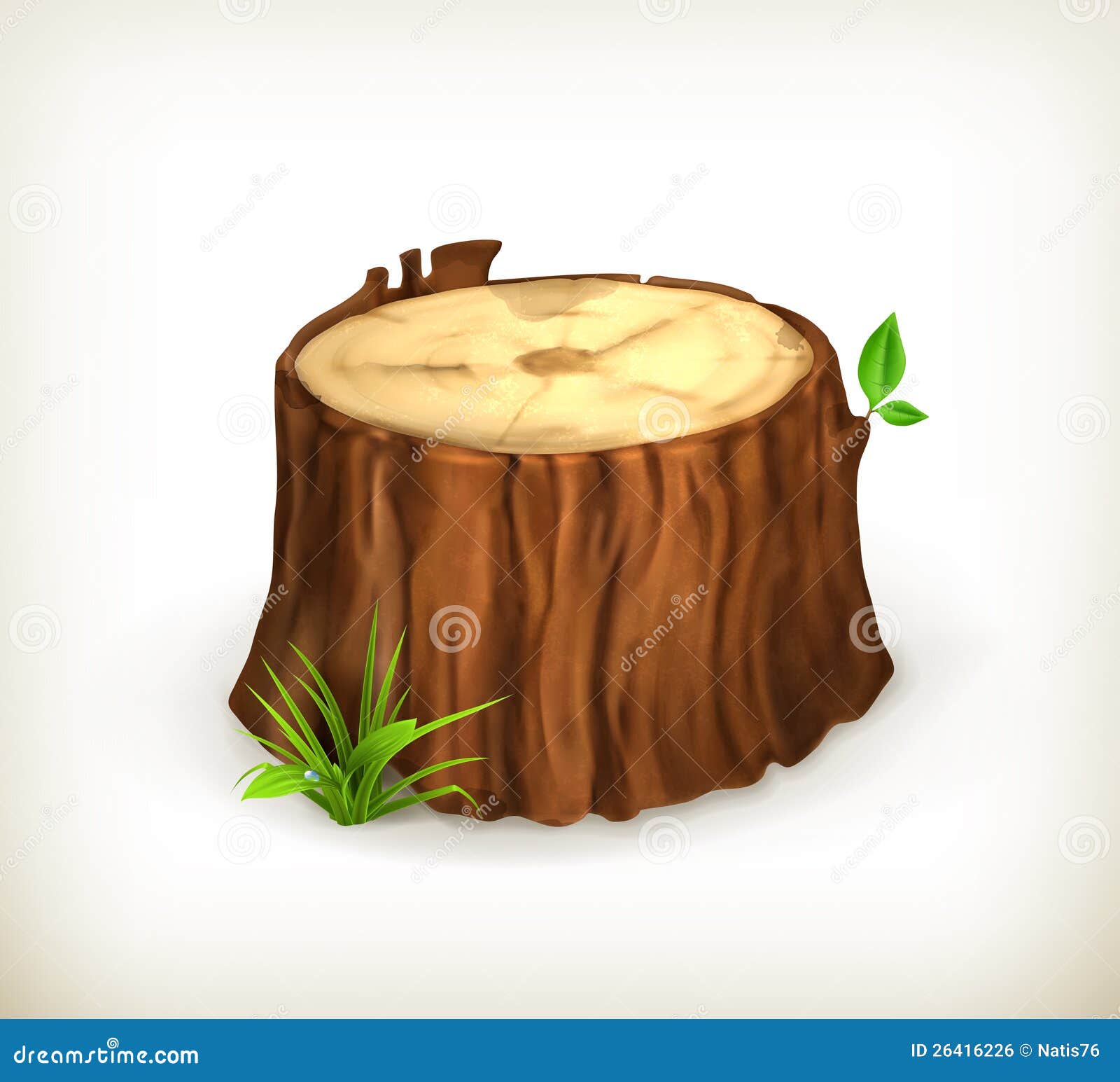Tree Stump Icon In Cartoon Style Isolated On White Background. Sawmill ...