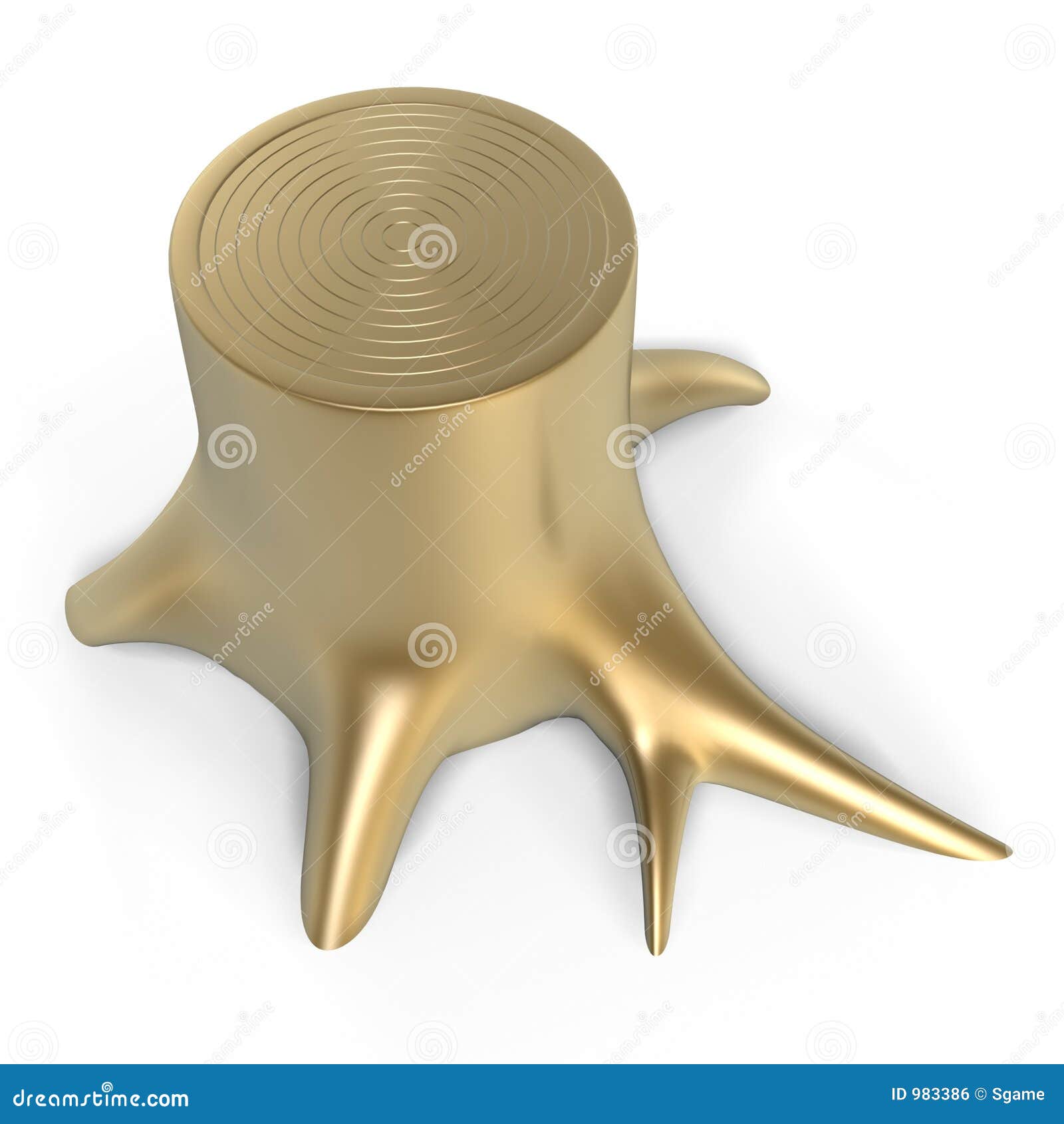 Tree stump stock illustration. Illustration of golden, grow - 983386