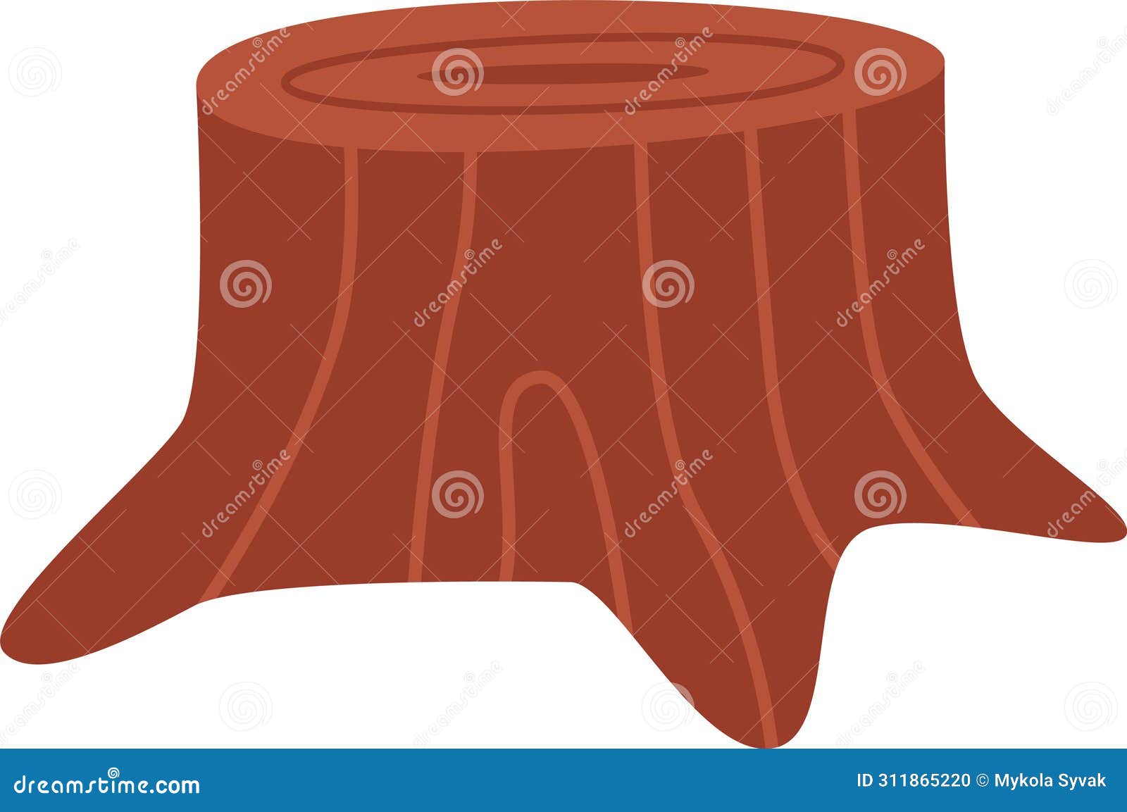 Tree Stump Cartoon stock vector. Illustration of vector - 311865220